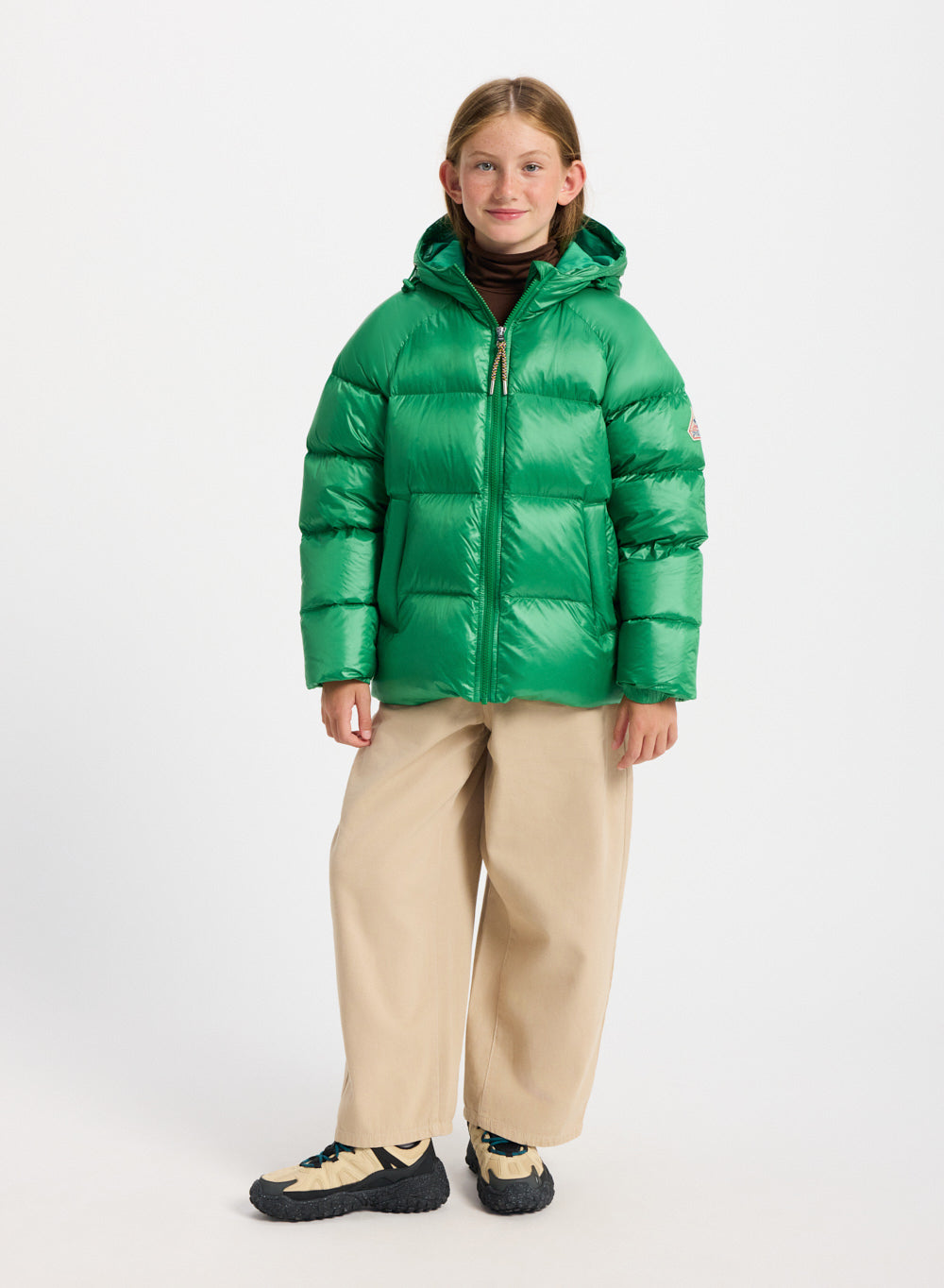 Doudoune à capuche tissu brillant enfant Sten| Pyrenex FR